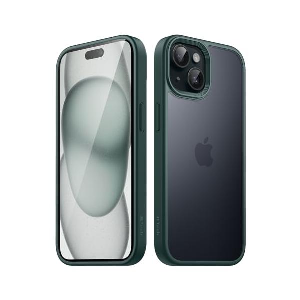濃い緑色/-/5504E・Color:濃い緑色・[スリムプロファイル] iPhone 15 6.1インチ専用です。注：iPhone 15 Plus / 15 Pro / 15 Pro Maxには対応していません。美観と保護性を考慮しているた...