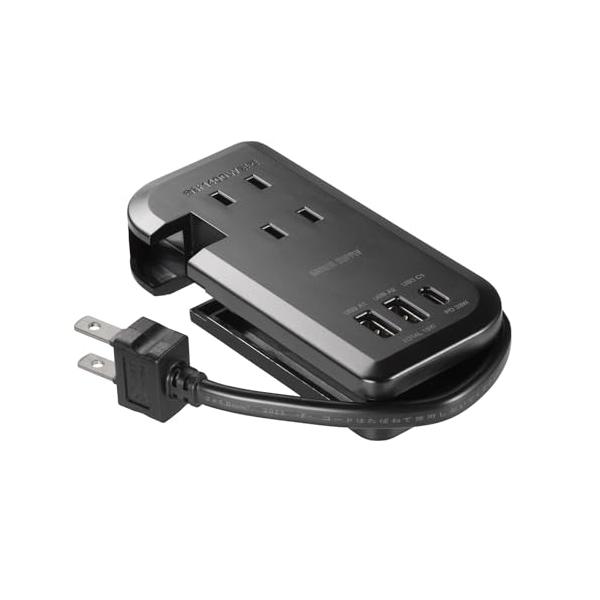 ブラック/-/TAP-MCU3BK・Color:ブラック・パッケージ個数:1・PD33W急速充電USB Type-Cポートは最大33WのUSB PDに対応。スマートフォンやタブレットを、外出先やデスク周りで効率よく充電できます。・AC3個口...
