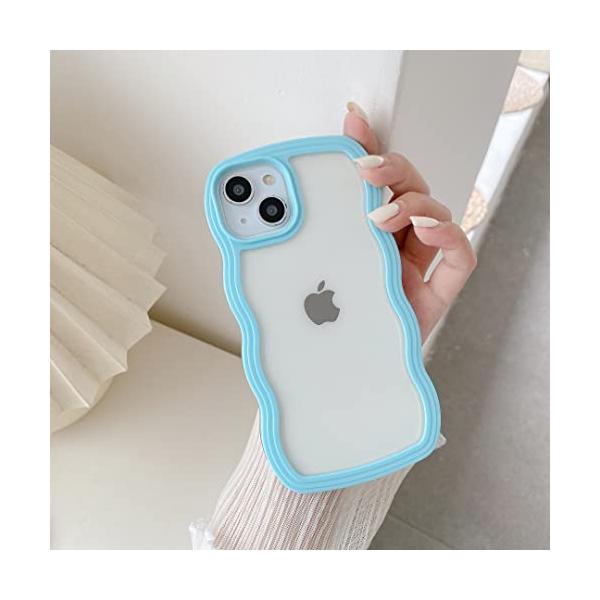 ブルー/iPhone 15/iPhone 15・Size:iPhone 15Color:ブルー・対応機種iPhone 15(6.1インチ)専用。写真は見本ですが、購入前にお使いの機種を確認してくださいね。・透明感 ? フィット感背面は透明度...