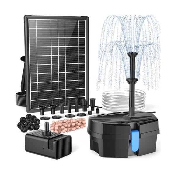 7.5W池フィルター付きブラック/7.5W/-・池フィルター付き池フィルター付きソーラー噴水ポンプは水中のデブリ（浮遊粒子・有機廃棄物）を効果的にろ過し、健全な水質バランスを維持するために設計された専用ポンプシステムです。特に小型池環境にお...