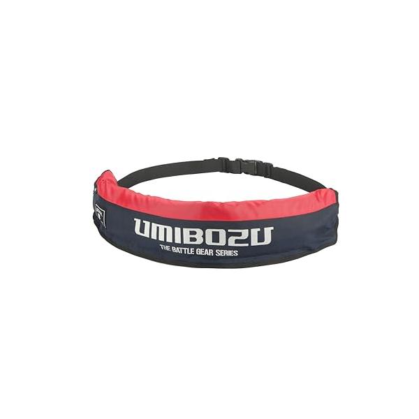 ネイビー×レッド/-/145000・Color:ネイビー×レッド・UMIBOZUから手動膨張式釣り用ライフジャケットが登場！・※本製品は桜マークは付帯しておりません。CE認定取得ライフジャケットです。・ウエストベルトを引っ張るだけで締められ...