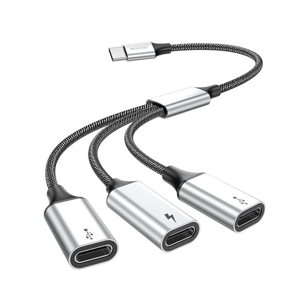 シルバー/1パッケージ/USB C 3.0・Size:1パッケージColor:シルバー・パッケージ個数:1・USB C電源とデータ分離器このUSB C to 3 USB Cマザーケーブルは3つのUSB Cポートを提供し、そのうち1つは60W...