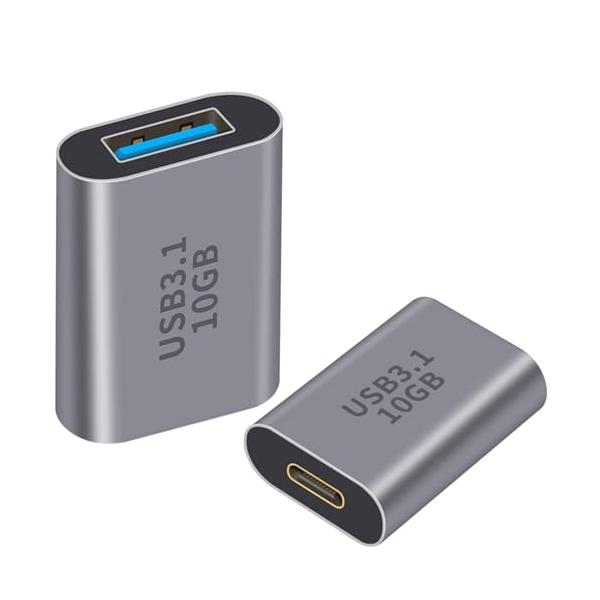 -/USB C to USB 3.1 変換アダプタ/-・USB C (メス) to USB A (メス) 変換アダプタ：USB-Aポートを搭載したノートパソコン・充電器・ACアダプタ・USB-Cハブ等機器に、Type-Cインターフェースを搭...
