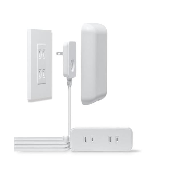 -/0.9m/-・Size:0.9m・壁にとけこむ 電源タップ パッと取り付けて生活感をなくす！薄型コンセントカバー付き電源タップ fitta (フィッタ)。ご家庭はもちろん、オフィスや店舗などあらゆるシーンのコンセント周りをスッキリ美しく...