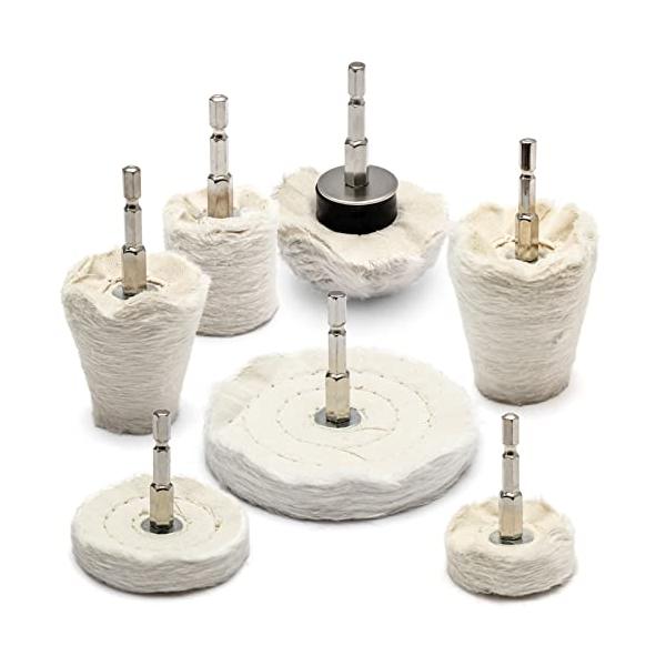 -/六角?バフ新品7個セット/-・Size:六角?バフ新品7個セット・パッケージ個数:7・ご注意：新しい製品なので、細かい系が付いている性があります。これは正常な事象です。使用前に電動ドリルで２分間ぐらい回して、細かい系を振り落としてくださ...