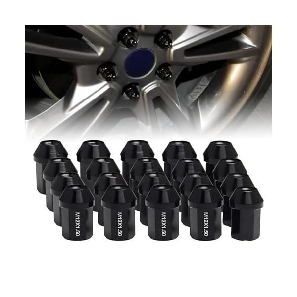 黒/1.5インチ/-・Size:1.5インチColor:黒・適用車種■ M12×P1.5・・・トヨタ、ホンダ、ミツビシ、マツダ、ダイハツ　　■ M12×P1.25・・・日産、スバル、スズキ 　※愛車の取り付け面座面形状を確認ください。60°...