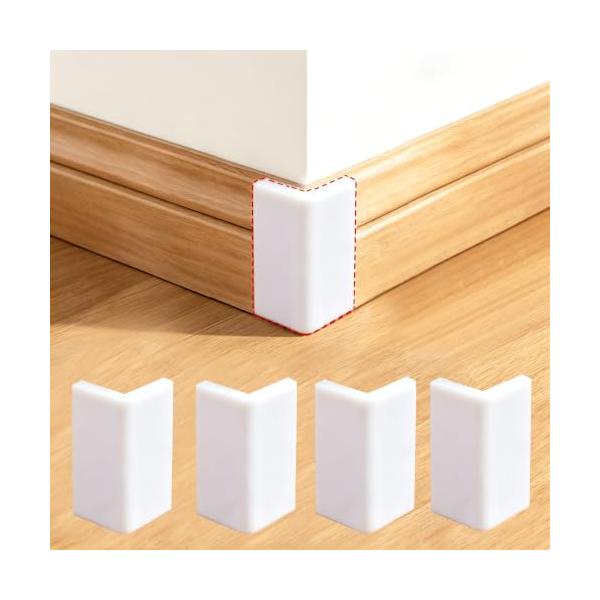 ホワイト/10cmx4cmx4cm/ww-fzhj-wh4・大判・厚手・4枚入り。・高品質な白いゴム素材で、柔らかくしなやか、長持ちします。白色はほとんどのインテリアにさりげなく溶け込みます。・剥がして貼るだけのデザインで、工具や穴あけは不...
