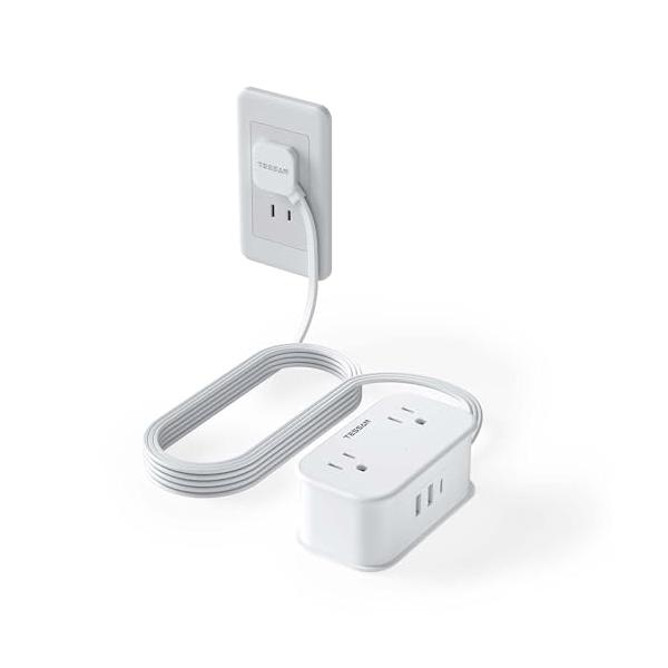 ホワイト/2m/TS-1024-C-JP・Size:2mColor:ホワイト・7台の機器を同時充電USB-Cポート (×1)、USB-Aポート (×2) コンセント差込口 (×4)を搭載した電源タップです。複数ので電化製品を同時に充電だった...