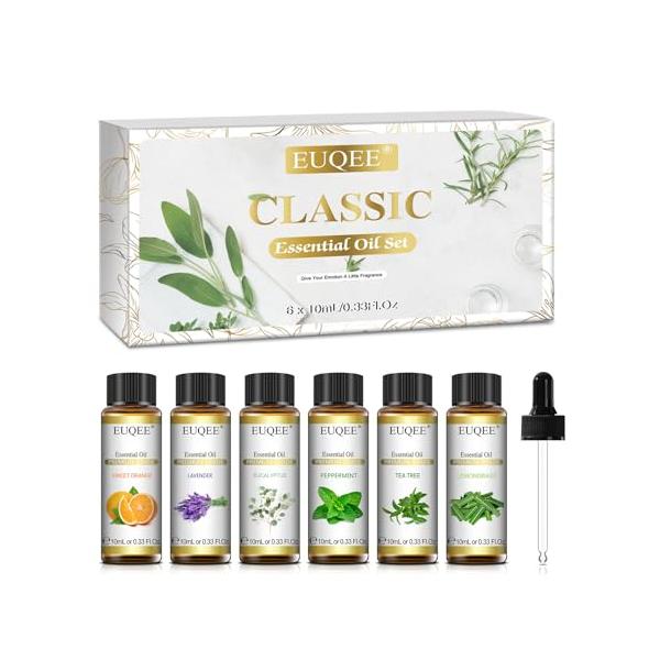 -/10ml× 6本セット/-・FlavorName:クラシックSize:10ml× 6本セット・「6種アロマオイルセット」：ラベンダー/ユーカリ/ペパーミント/ティーツリー/スイートオレンジ/レモングラスの6本エッセンシャルオイルセットで...