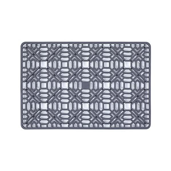 グレー/40×27cm/SMSilicaGel・Size:40×27cm・シリコン製シリコン素材のマットはしなやかで、フライパンや金属や磁器の鍋の傷からステンレスや磁器のシンクを効果的に保護し、セラミックシンクで皿が割れるのを防ぎます。防錆...