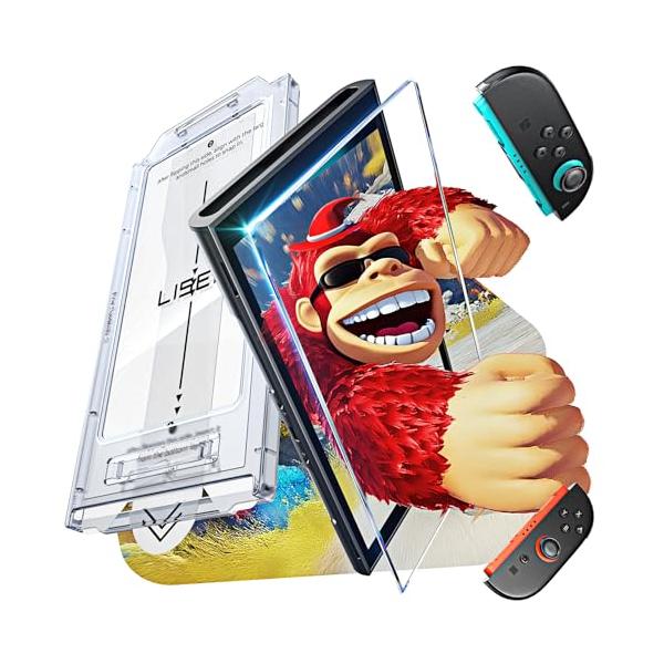 クリア/-/Nintendo Switch 2 (2025) *1 Pcs・パッケージ個数:1・壊れないトップ9H+ガラス、スイッチ2枚目のスクリーン2ゲーマー向けに設計されたこの超頑丈なスクリーンプロテクターは、Nintendo Swit...
