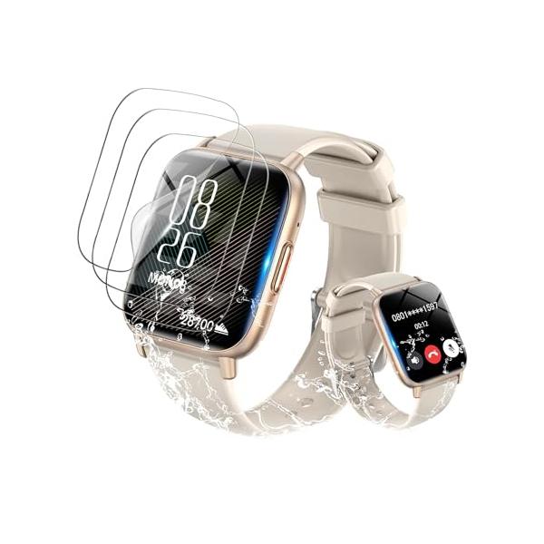 クリア/スマートウォッチ 1.85インチ 保護フィルム 指紋防止 薄型TPU製柔軟/Smart Watch 1.85インチ フィルム・Size:スマートウォッチ 1.85インチ 保護フィルム 指紋防止 薄型TPU製柔軟Color:クリア・対...