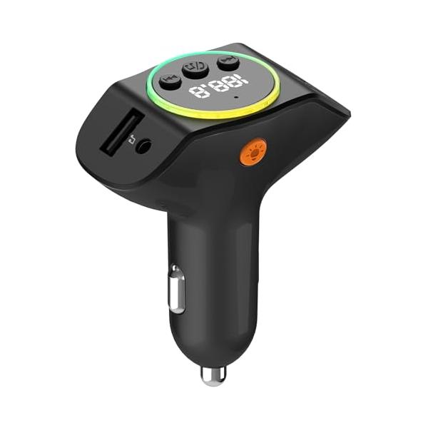 モダンブラック/-/C18・Color:ブラック・Bluetooth5.3接続＆3.1A急速充電 Bluetooth5.3を搭載した車載FMトランスミッターは通常製品より安定した通信で、クリアな音質を再生してくれます。 QC3.0急速ポート...