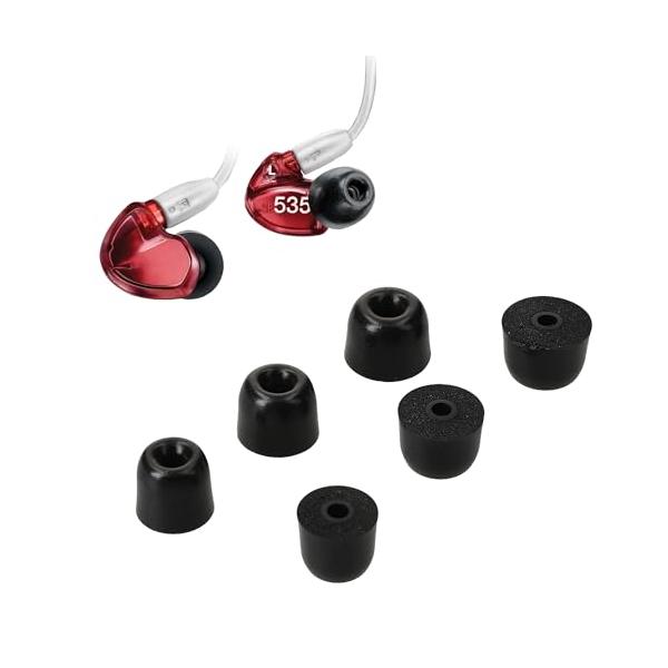 ブラック/-/-・Color:ブラック・ぴったり: Shure AONIC 215 / SE215 / SE846 / SE535 / SE112対応・便利な3サイズセット: 柔らかく弾力性のある用イヤーパッドはメモリーフォームから作られて...