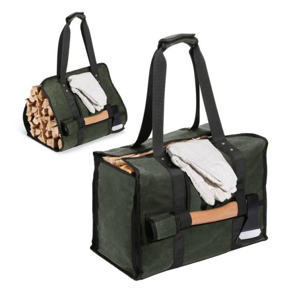 Green/サイドオープン/-・Size:サイドオープンColor:Green・「薪をよりラクで効率的に持ち運べる」 本製品は焚き火キャンプを楽しむ際に薪を運ぶのに大活躍してくれる薪バックとなります。薪を取りに何度も往復する手間がかからず、...