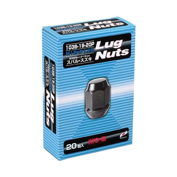 ブラック/M12×P1.25/103B-19-20P・Color:ブラックSize:M12×P1.25・パッケージ個数:1・ブランド:Lug Nut 19HEX 袋 P1.25・サイズ:M12×P1.25・個数:20pcs・カラー:ブラック