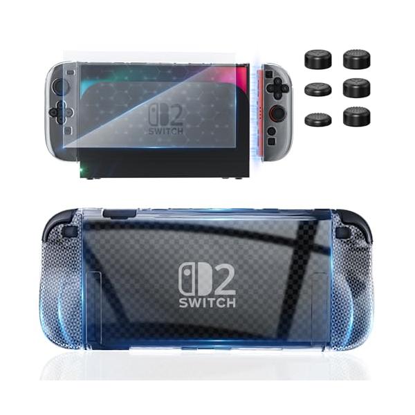 チェック柄/チェック柄 / PC素材/-・Switch 2 完全保護カバーセット新型Switch 2本体に完璧フィットする専用設計のSwitch 2保護カバーです。このオールインワンセットには、高品質なTPU+PC製「Switch 2 ケー...