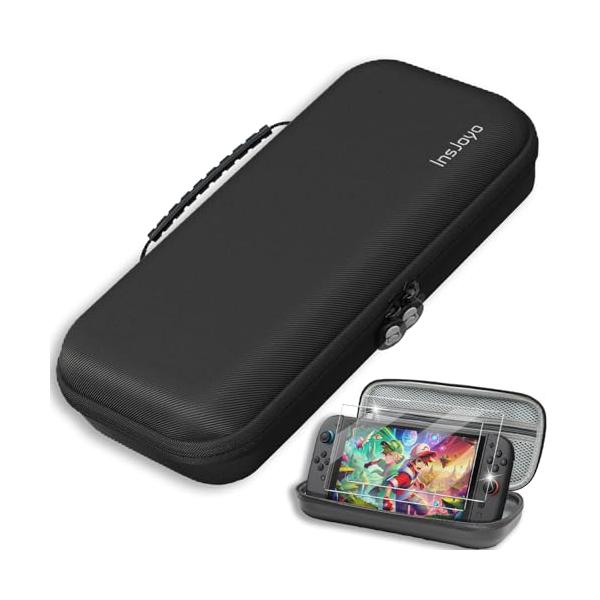 ブラック/-/-・パッケージ個数:1・?? Switch 2 ケース&amp;衝撃保護に上質素材ケースはナイロン素材+高密度EVAと柔らかいクッション内張りを採用しており、耐衝撃性、防塵、防水性、耐久性に優れています。落下や衝撃による損傷を...