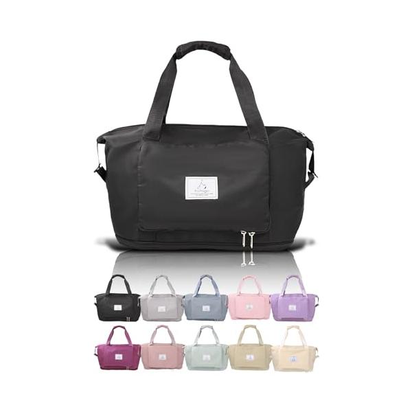 折りたたみブラック、金具シルバー/-/oritatami1・Color:ブラック、金具シルバー・?大容量容量は約24Lと大容量！1泊の旅行はもちろん2泊分の荷物も収納できる。また旅行の帰りに荷物が増えても底面のファスナーを開くことで高さが約...