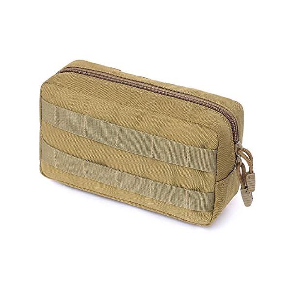 01 カーキ(1個)/1個/AZ-OS35・Color:01 カーキ(1個)・パッケージ個数:1・?素材1000Dナイロン生地、軽量、耐摩耗性、耐久性抜群・?寸法縦13 × 横23.5 × 奥行き7.5cm、重量170g・?仕様ダブルジッパ...