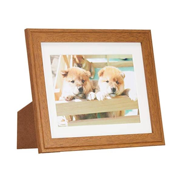 軽量ブラウン/2L/407666・Size:2LColor:ブラウン・パッケージ個数:1・前面板には透明PET板(厚さ0.5mm)を採用。軽量で、破損を防ぐことができます。・木製・厚手Vカットマット台紙(厚さ1.3mm)・額縁外寸:W250...