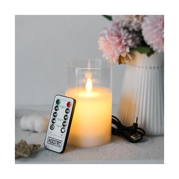 Usb 充電 式ホワイト/S（7.5*10cm）/-・Size:S（7.5*10cm）・ユニークなデザインこのキャンドルLEDは、本物のワックスでできており、家の装飾、ハロウィーン/クリスマスの装飾などのお祝いの雰囲気に非常に適しています。...