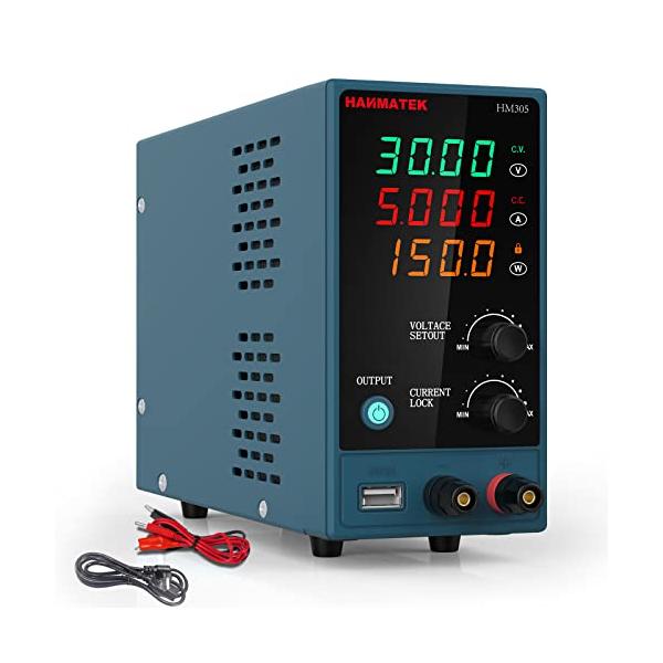 HM305ブルー/HM305/HM305・Size:HM305・パッケージ個数:1・自動電力計算-電力への出力電圧と出力をインテリジェントに計算し、その大きな画面に値を表示します。小数点自動キャリーとLED電圧機能ディスプレイの4桁表示。電...