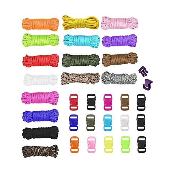 パラコードピュアカラ/free/HYHGG・Shape:16色セット・セット内容7芯4mm×3mロープ×12（12色）十分な量のカラフルなセットはあなたのさまざまなニーズを満たすことができます。・高品質の素材高密度のポリエステルとポリプロピ...