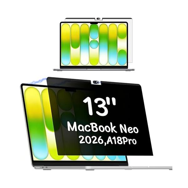 Black Macbook Screen/MacBook NEO 13Inch/-・Size:MacBook NEO 13Inch・対応機種この覗き見防止フィルムはMacBook NEO 13インチ 2026年に対応しています。・プライバシ...