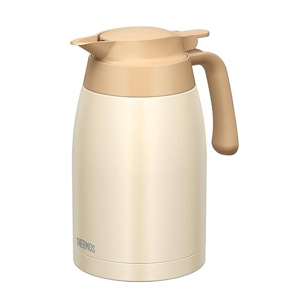 ワンタッチクリームホワイト/1.5 L/TTB-1501 CRW・パッケージ個数:1・サーモスの定番ステンレスポット・本体サイズ(約):幅19×奥行き12.5×高さ22.5cm、本体重量(約):600g、容量:1.5L・素材・材質:内びん:...