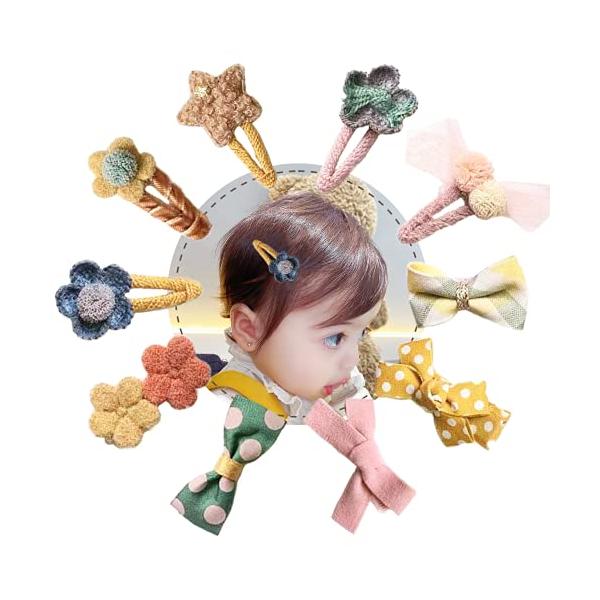 おしゃれマルチカラー/-/KA005・セット内容 ベビー &amp; 子供用 ヘアクリップ ( 髪留め ) × 10本・お得な10本セット 赤ちゃんや子供のヘアクリップは意外とよくなくなってしまします。お得な10本セットなので、ヘアクリップ...