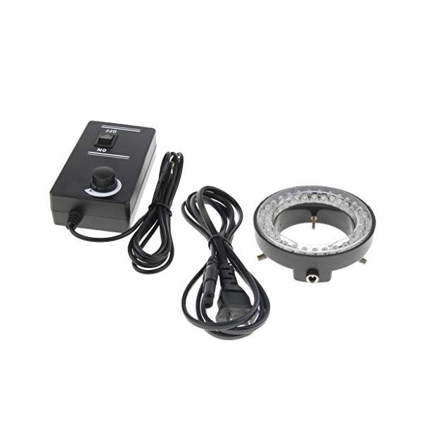 黒銀/-/-・パッケージ個数:1・工業用顕微鏡リングLEDライトキット電源アダプタ付き。・60個LEDビーズ、シャドーフリーの強い照明用。・さまざまな照明ニーズに合わせて調整光の強度調節LEDリング照明ライト。・LEDリングランプの2.4 ...