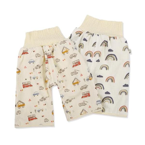 3.くるま&amp;にじ2枚セット/L（3~7歳）/-・Color:3.くるま&amp;にじ2枚セットSize:L（3~7歳）・?かわいいデザインが魅力小さなお子様がいるママさん1000人へのアンケートで上位に選ばれた、北欧デザイン×ナチュ...