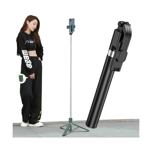 ブラック/白/-・パッケージ個数:1・??168CM長さ抜群 優れた安定性 7段階の伸縮収納方式を採用し、最大168cmに伸び、収納時はわずか29cm！持ち運びやすいです。 幅6~9.5cmのスマホを自撮り棒のホルダーに装着するのが、小さい...