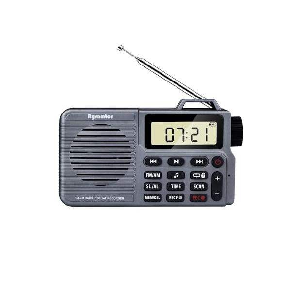 grey/-/-・Color:grey・高感度受信＆大文字表示：高性能DSPデジタルチューナー搭載のFM/AM小型ポータブルラジオです。360度回転FM/AMロッドアンテナとAMアンテナを搭載しております、抜群な受信感度を実現できます。大き...