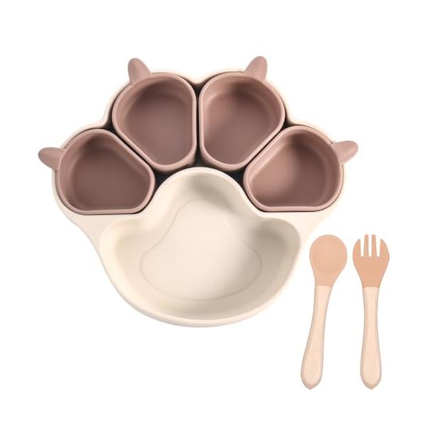 ベージュ/-/mz3jt・PackageQuantity:1・パッケージ個数:1・食事時間が楽しくなる猫爪デザインかわいい猫爪デザインで、赤ちゃんが自発的に食べたくなるようにデザインされています。深さ約 3.0cm の 5 分割構造で、食材...