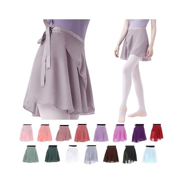 クラシックグレージュ/XL/-・Size:XLColor:グレージュ・ふんわり軽やかなバレエ巻きスカート 軽くて柔らかなシフォン素材を使用したバレエ用巻きスカート。レッスン中の動きに合わせて美しく揺れ、優雅なシルエットを演出します。子供から...