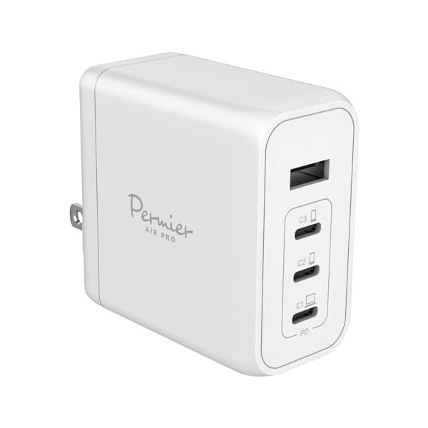 ホワイト/-/PR-AP160UC3・Color:ホワイト・コンパクトで軽量なデザイン：約W32.5×H62×D63mm（ACプラグを含まず）のサイズで、質量は約230gと持ち運びに便利な軽量設計です・多彩なポート構成と高出力対応：USB-...