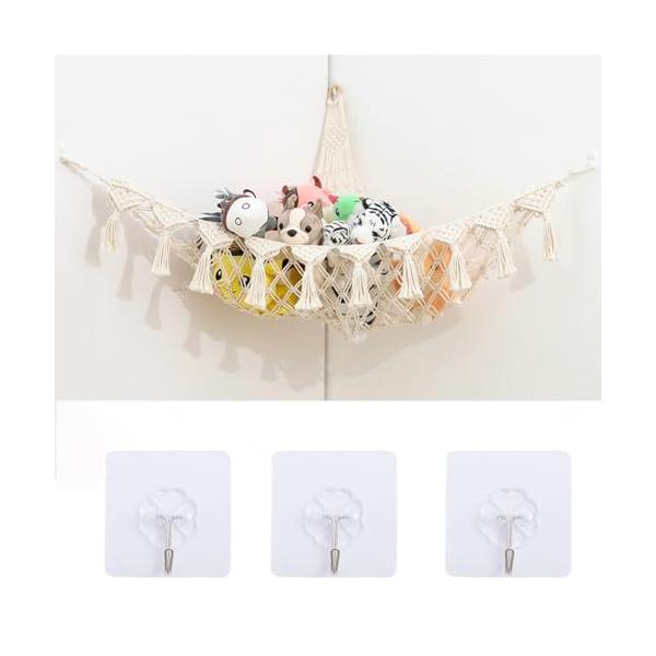 波希?C/100cm*100cm*140cm/MLY-WJDC・Color:C・商品仕様：サイズ：100cm*100cm*140cm。材質：コットン。パッケージ内容：収納ネット*1個*粘着フック付き *3個。・改良版、丈夫さと耐久性が抜群：...