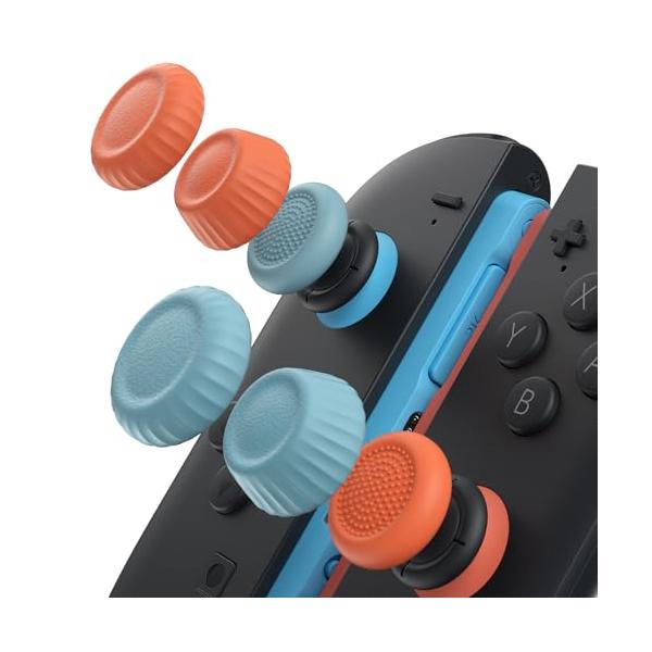 Modernブルーとオレンジ/-/GP0404・Color:ブルーとオレンジ・パッケージ個数:1・Switch 2専用設計これらのスティックカバーはSwitch 2専用に精密設計されており、ゲーム中もしっかりフィットして安定したグリップを実...