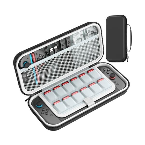 MinimalistBlack/2026最新型/SWICTH 2 ケース/灰色・Switch 2 ケース 完全収納Switch 2 ケース 専用設計で、本体、Joy-Con、ゲームカード、充電ケーブル、イヤホンなどのアクセサリーをまとめて収...