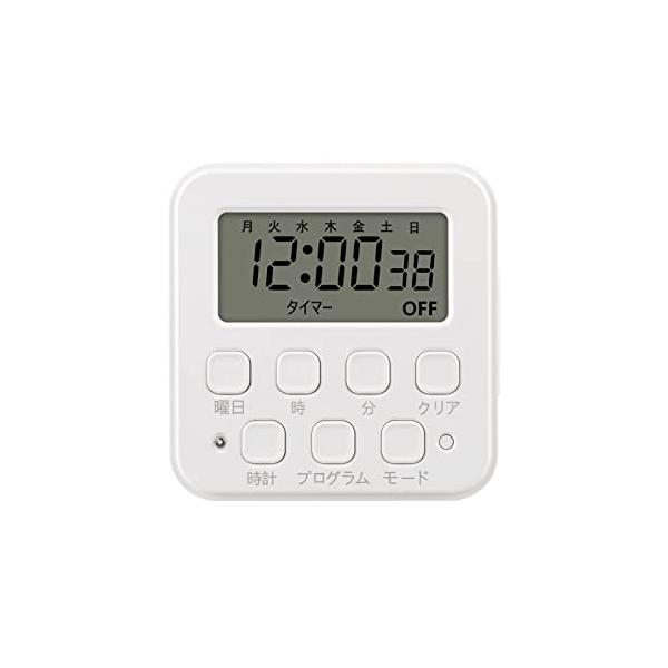 1パックホワイト/デジタル式 1パック/CP-C179・Size:デジタル式 1パック・見栄えが良く使いやすい外観でシンプルなフォルムですが、角が丸いので優しい印象に与えられます。大きな表示画面で時刻がはっきり見え、左下側にランプが付き、通...