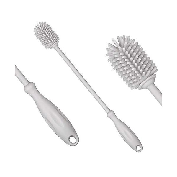 グレー｜39cm超ロングタイプ/-/-・Color:グレー｜39cm超ロングタイプ・?39cm超ロングタイプ 毛：シリコン ハンドル：ステンレス サイズ： 39*3.3*3.3cm ボルト入り口適用範囲：直径?2 cm・?安全&amp;抗菌...