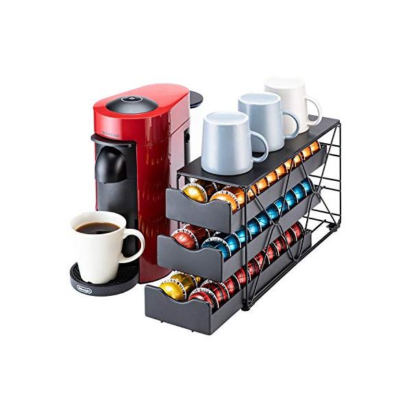 3段。ブラック/3 Tier/-・Style:3段。・60 Vertuo容量Nespresso Vertuo/Vertuo Plusカプセル用最大60ポッドを収納。 合計3段、各段は20ポッドを整理できます。 このカプセルホルダーは、最大6...