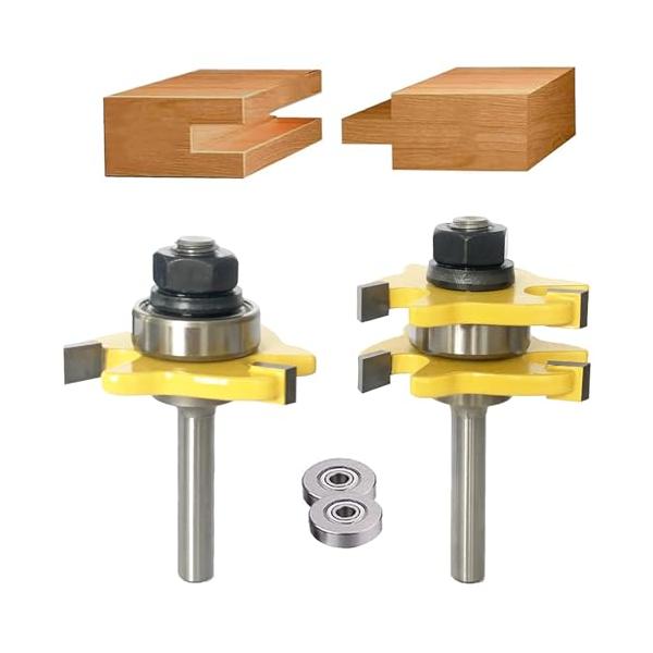 タン＆グルーブビット-/6mm軸/JPAK-TG6M22Y01・Size:6mm軸Style:タン＆グルーブビット・製品紹介2本組トリマービット。軸径：6mm。刃径：44.5mm。 ベアリング幅：19ｍｍ、22ｍｍ。・特徴梅の花の形をした舌...