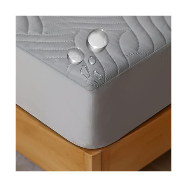 グレー/セミダブル・120x200+30cm/-・Color:グレーSize:セミダブル・120x200+30cm・防水ボックスシーツセミシングルサイズ：防水敷パッド部分120*200CM+防水マットレスの厚み約3-30cm・全面防水 側面...