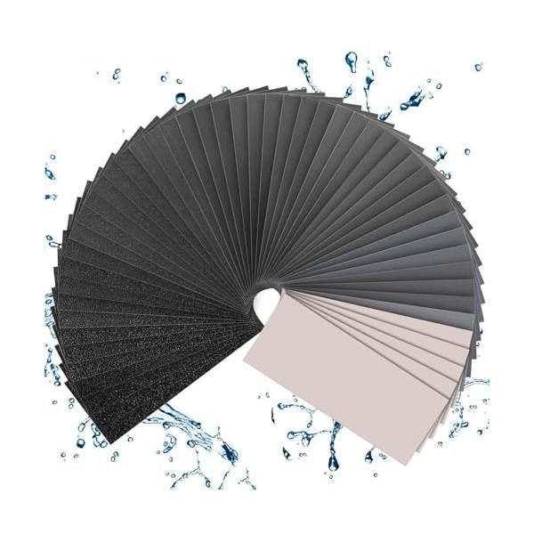 120〜3000番 10種類 各5枚入り 計50枚グレー/230 mm x 93 mm/-・Style:120〜3000番 10種類 各5枚入り 計50枚・パッケージ個数:1・耐水ペーパー セット・粗目~極細目#120、#180、#240、...