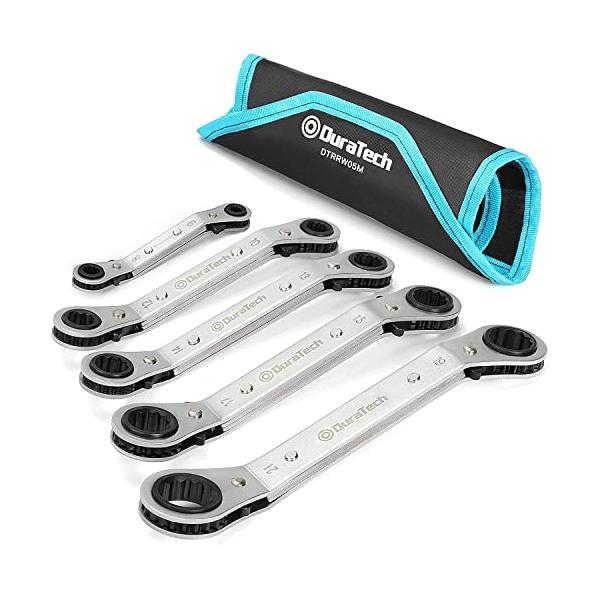 クロムメッキ/-/-・25°オフセットラチェットレンチの両端はオフセット設計で、傾斜角が大きい方が狭い場所での使用に便利です。・高品質可逆ラチェットレンチセットの材質は高品質CR-V鋼製、堅牢で耐久性に優れています。表面処理としてクロムメッ...