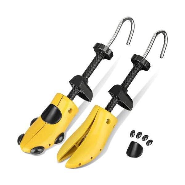 キイロレディース L/レディース L(22-26cm)/E0QH0016・Color:レディース L・多機能シューズストレッチャーで快適調整きつい靴によるかかとやつま先の痛みに悩む方に最適なシューズストレッチャーです。長さと幅を自在に拡張で...