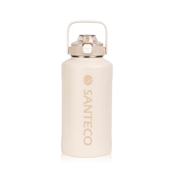 Beige/1900 ml/-・Color:Beige・1900ML大容量1900MLの大容量で、ハイキング・キャンプ・ピクニック・スポーツなどのシーンで水をゴクゴク飲めます！使用上の注意：蓋を開閉する場合は、ハンドルではなく蓋を握って回し...